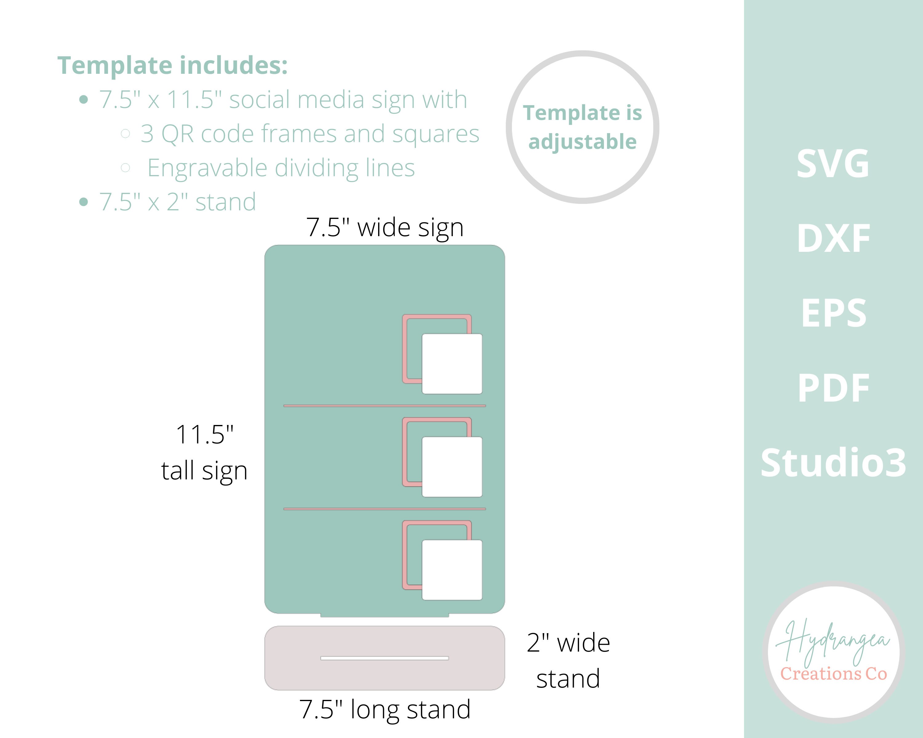 QR Code Sign Template SVG Glowforge Laser Cut File Salon - Etsy Australia