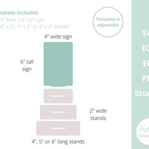 Rectangle Sign With Stand 4x6" | Glowforge SVG Laser Cut File | Wedding ...