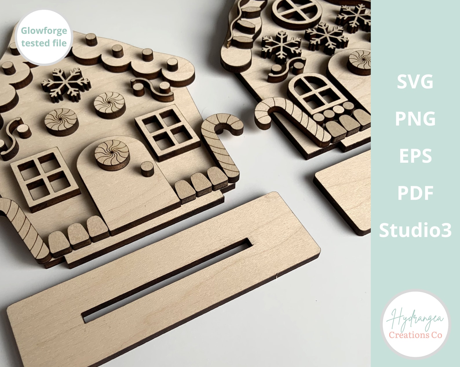 Gingerbread House Kit SVG DIY Glowforge Laser Cut File Cricut Digital ...