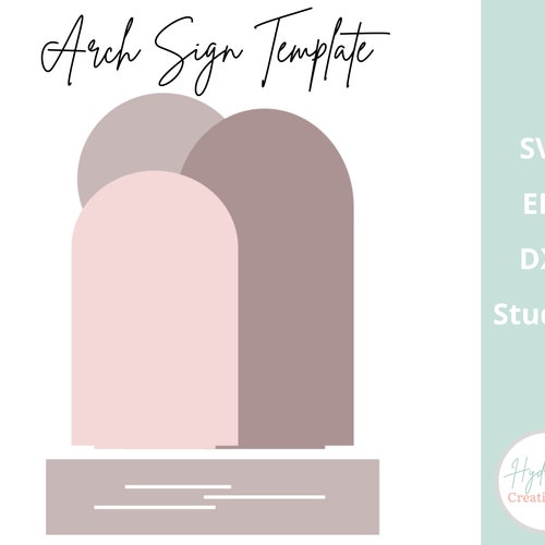 Arch Sign Bundle SVG Wedding Template Social Media Sign AI - Etsy