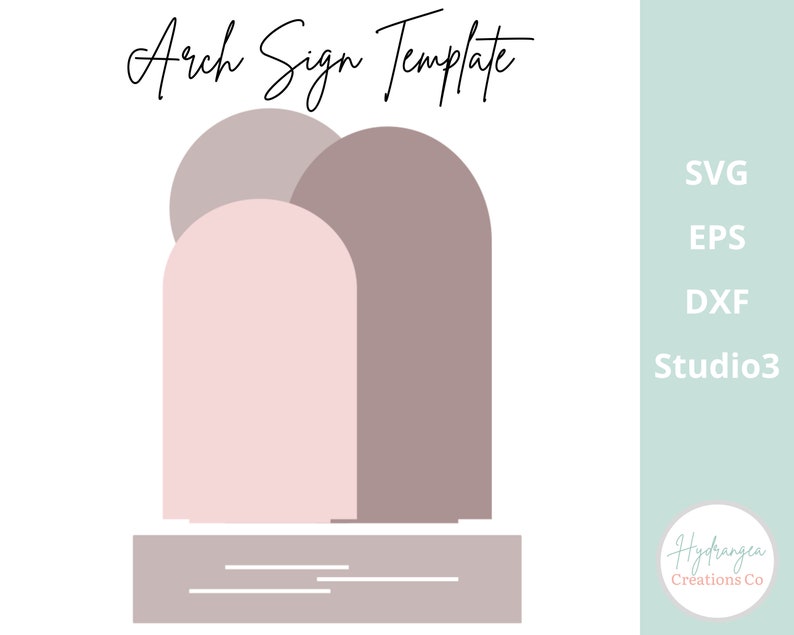 Arch Sign SVG Wedding Template Social Media Sign Triple - Etsy UK