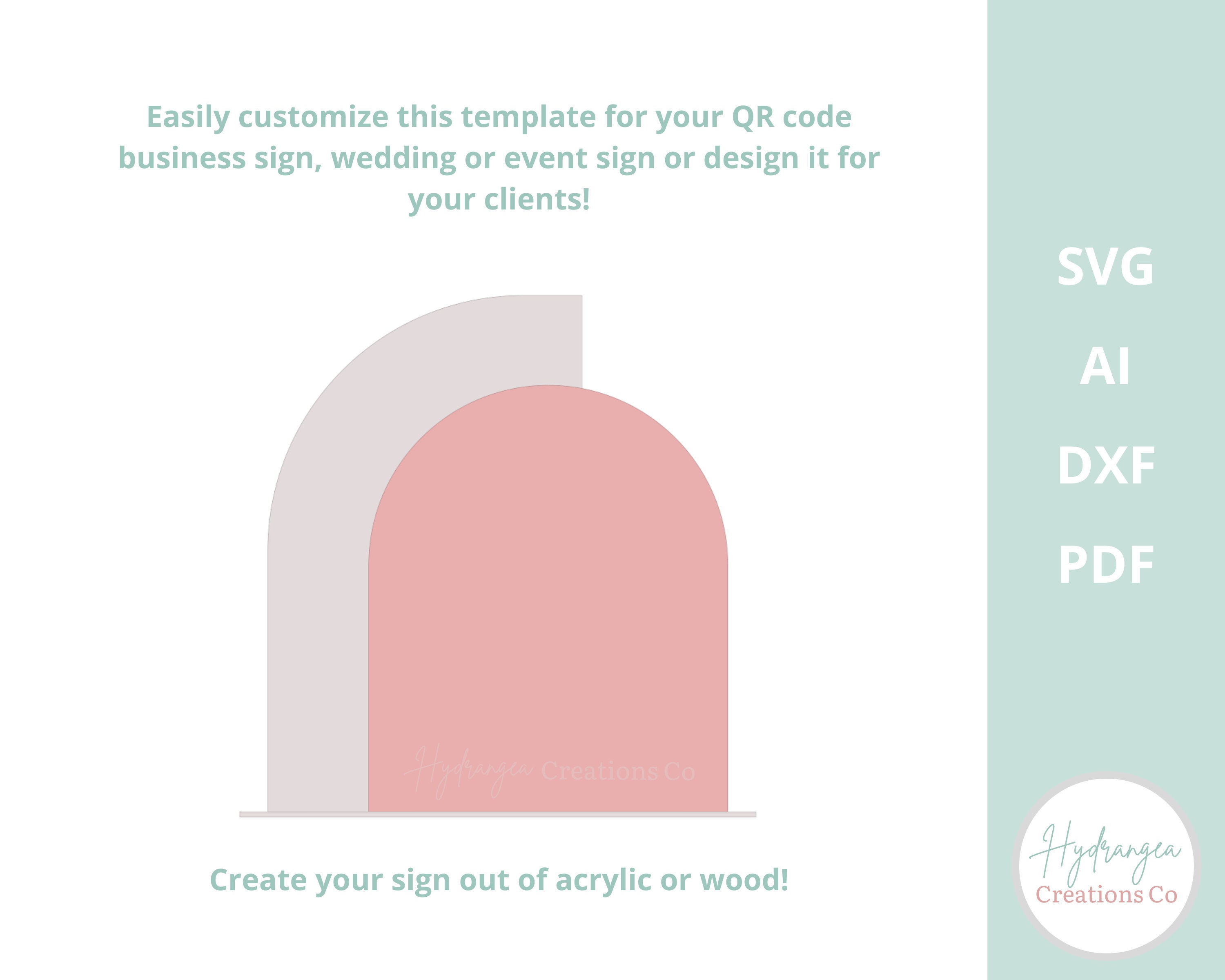 Arch Sign Template SVG Wedding Signage | Signature Drink Bar Menu ...