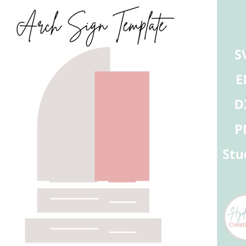 Triple Half Arch Sign Slats SVG Wedding Template Social - Etsy Canada