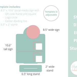 Multi QR Code Business Sign Template SVG Salon Beauty Sign | Instagram ...