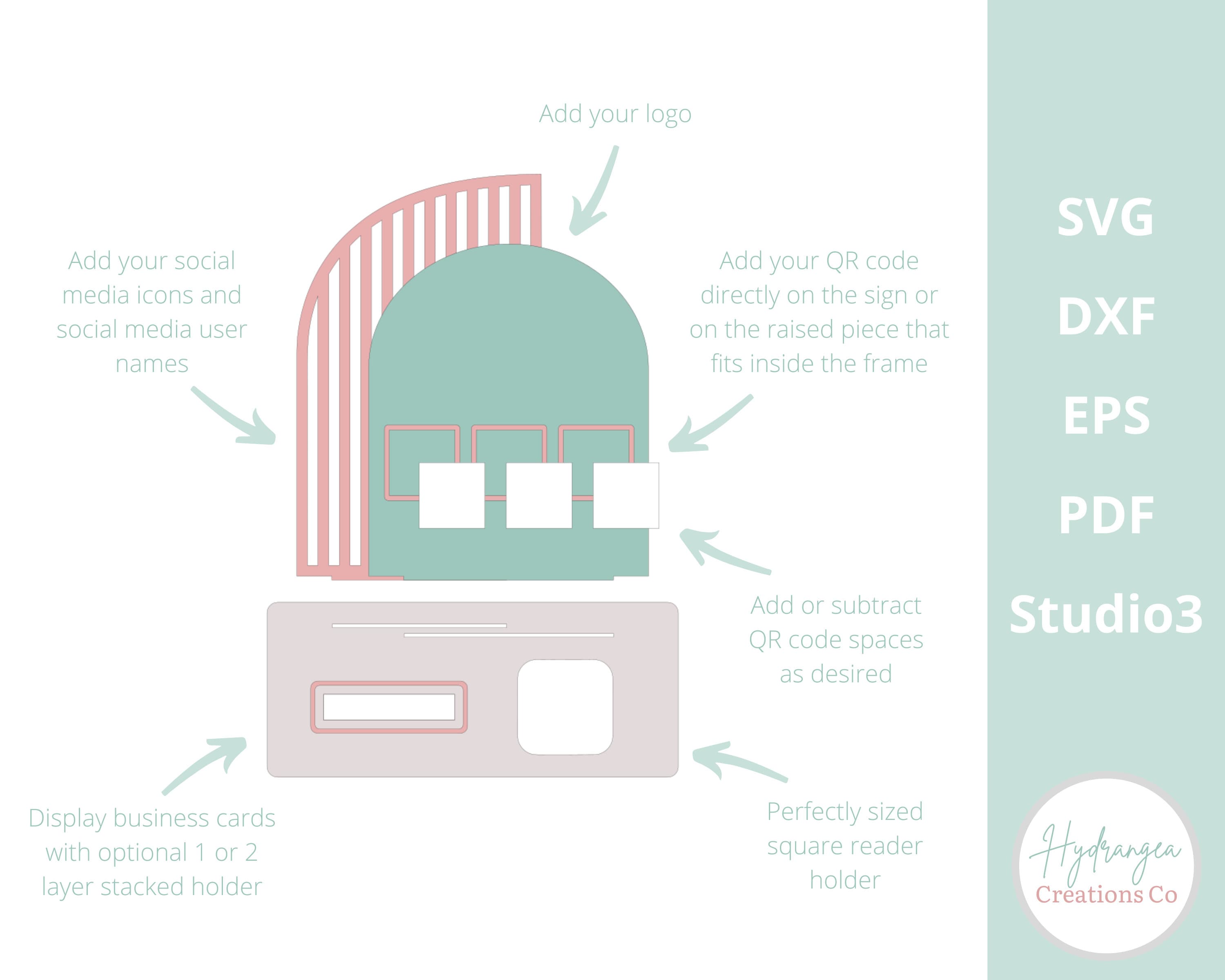 Square Reader Dock Laser File Market Craft Show Display - Etsy Canada