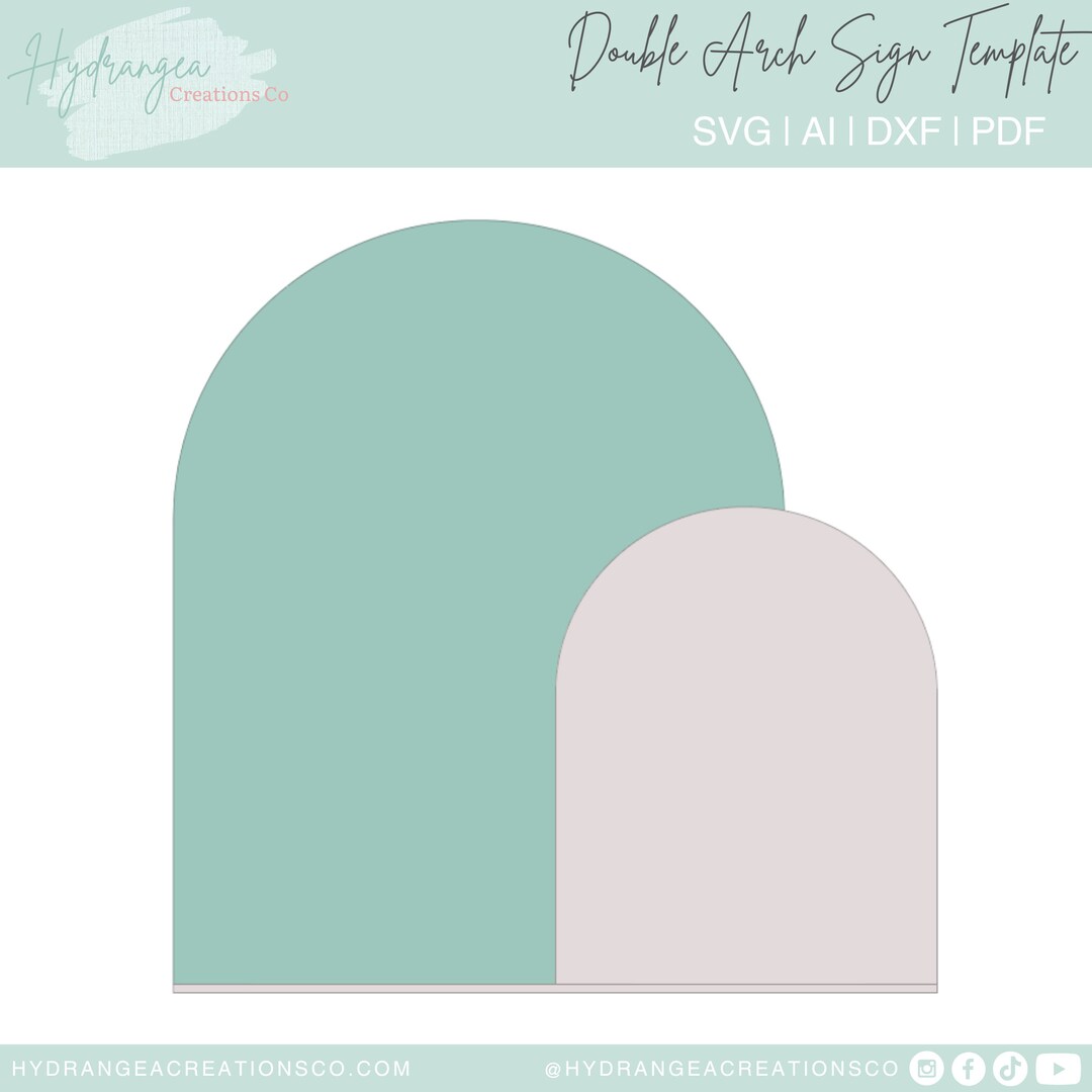 Double Arch Sign SVG Wedding Template - Social Media Sign - Table ...