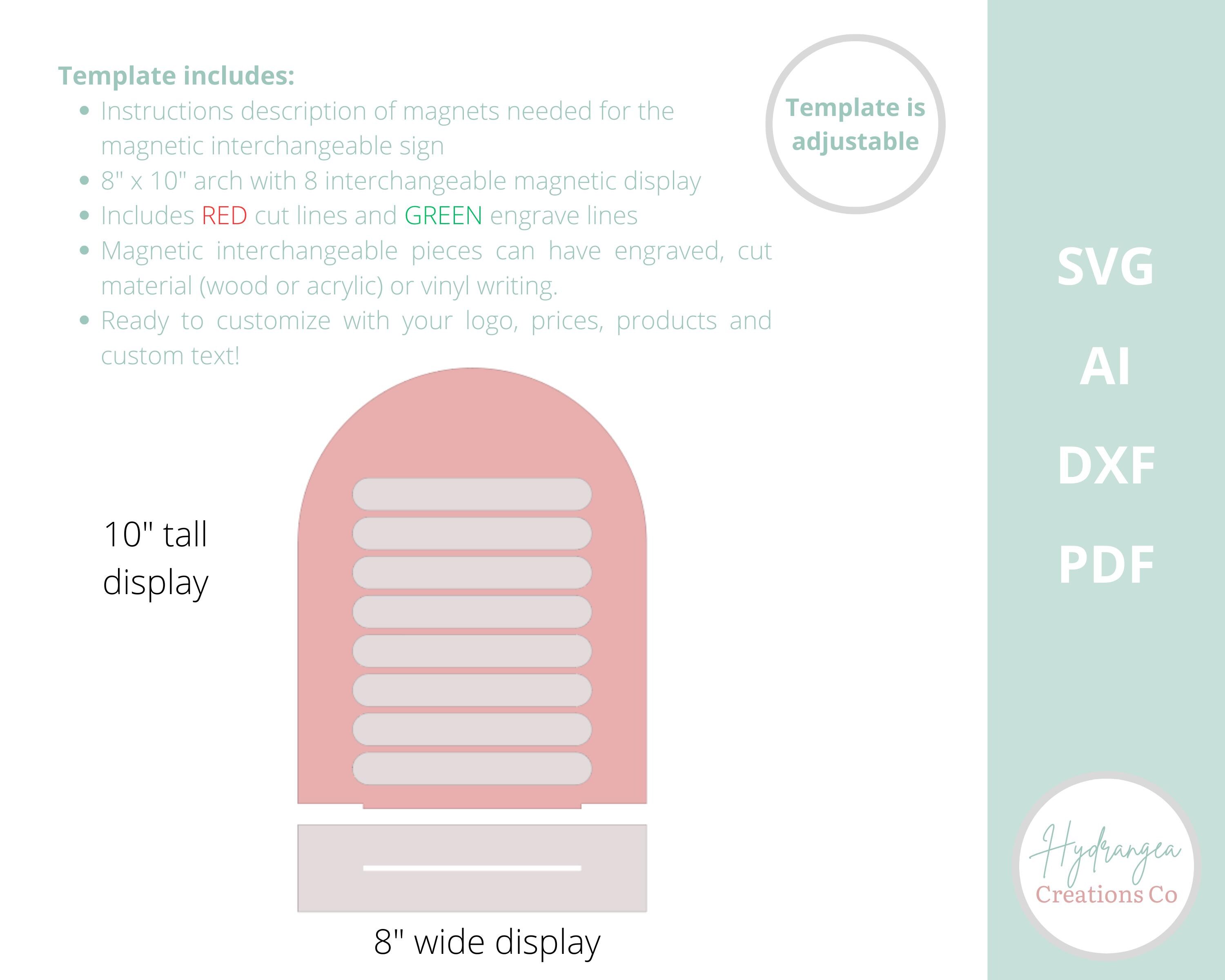 Magnetic Interchangeable Price Flavor Product Sign Laser File | Market ...