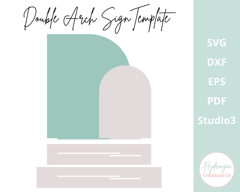 Double Half Arch Sign SVG Wedding Bar Menu Signage Template - Etsy