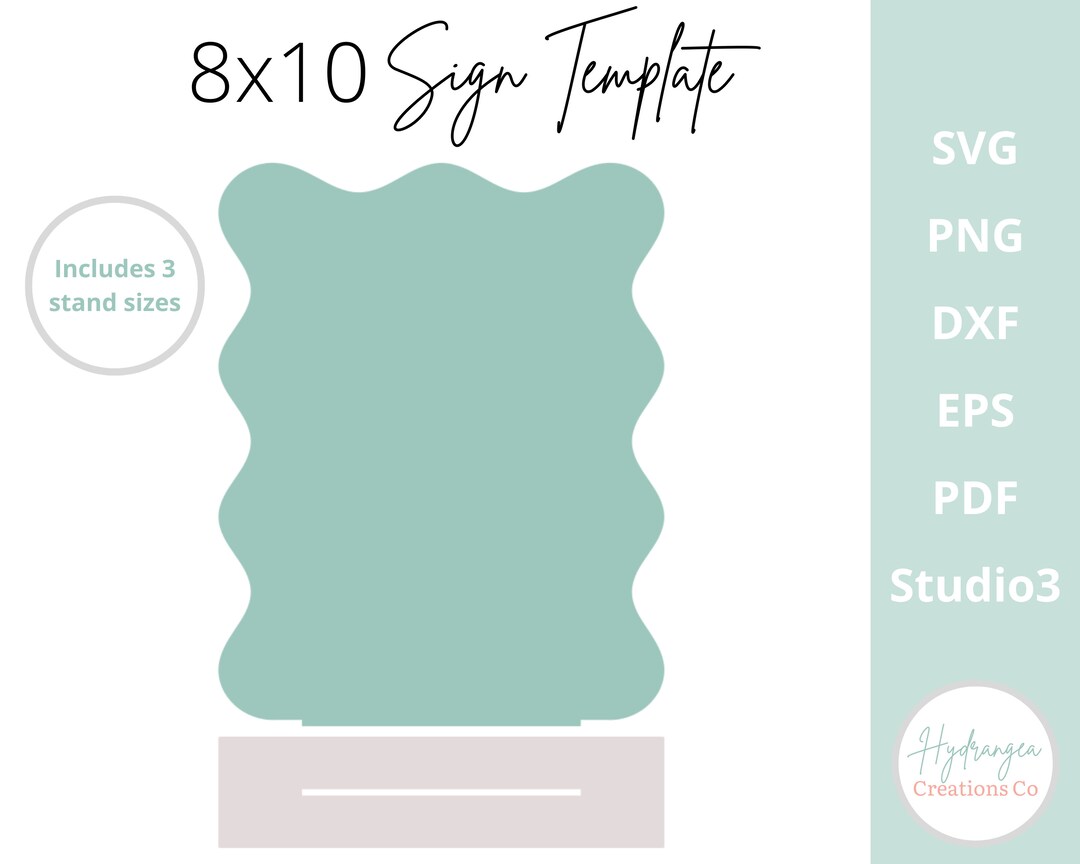 8x10 Wavy Sign With Stand SVG Retro Groovy Sign Glowforge - Etsy UK