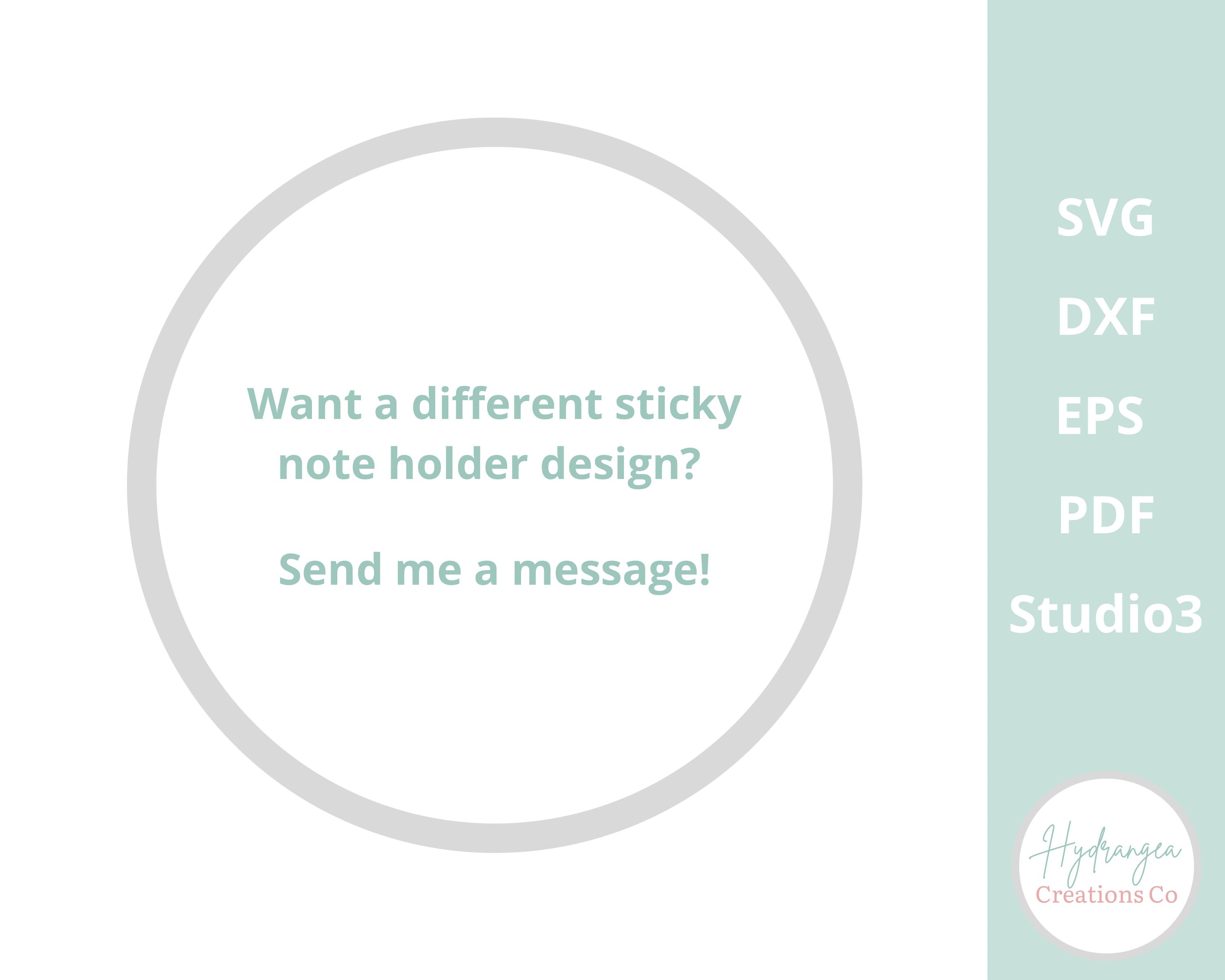 Sticky Note Holder Template SVG Post It Note Personalized - Etsy Australia