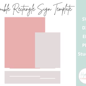 Double Rectangle Sign With Stand Template SVG Signature Drink Wedding ...