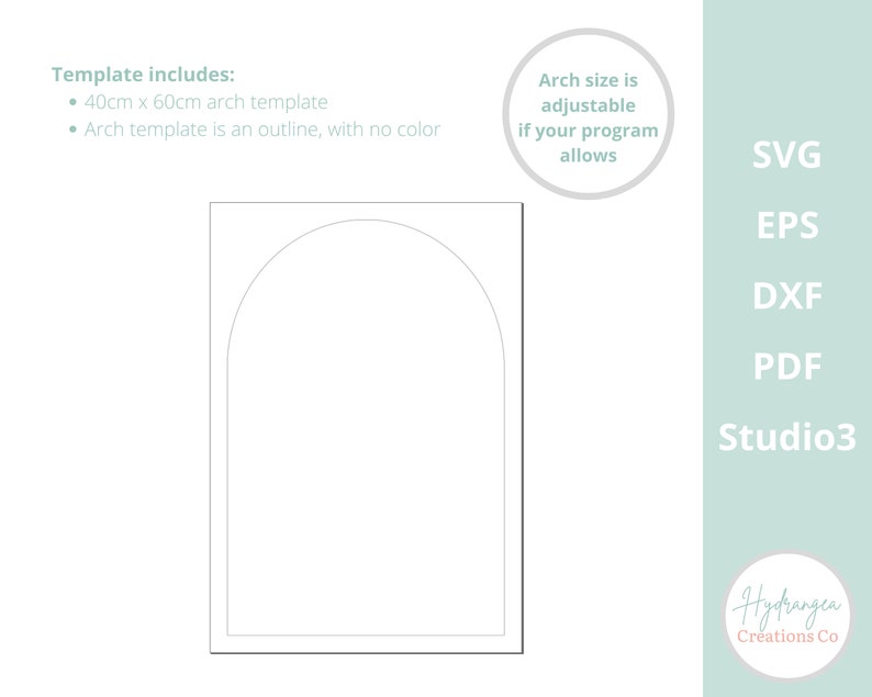 Large Arch Template SVG Boho Wedding Chiara Arch Sign 40cm X - Etsy Canada