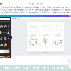 Closet Divider Template SVG - Baby Clothes Divider Blank - Nursery ...