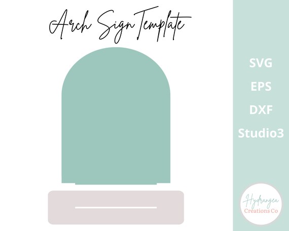 Arch Sign SVG Wedding Template Social Media Sign Half Arch - Etsy Australia