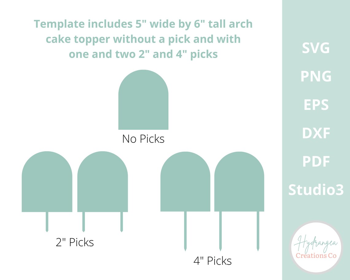 Arch Cake Topper Template SVG Boho Wedding Baby Bridal - Etsy