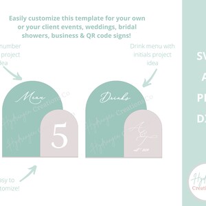 Double Arch Sign SVG Wedding Template - Social Media Sign - Table ...