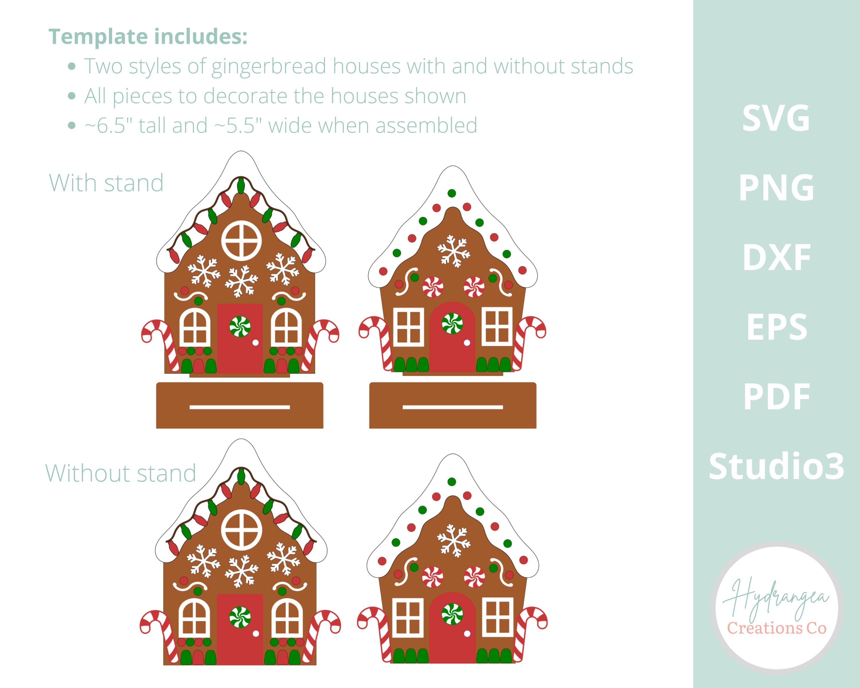 Gingerbread House Kit SVG DIY Glowforge Laser Cut File Cricut - Etsy