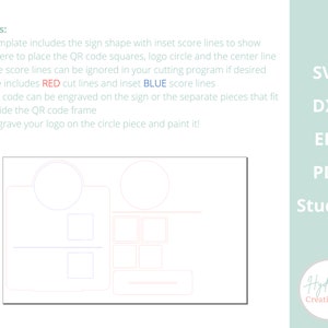 Multi QR Code Business Sign Template SVG Salon Beauty Sign | Instagram ...