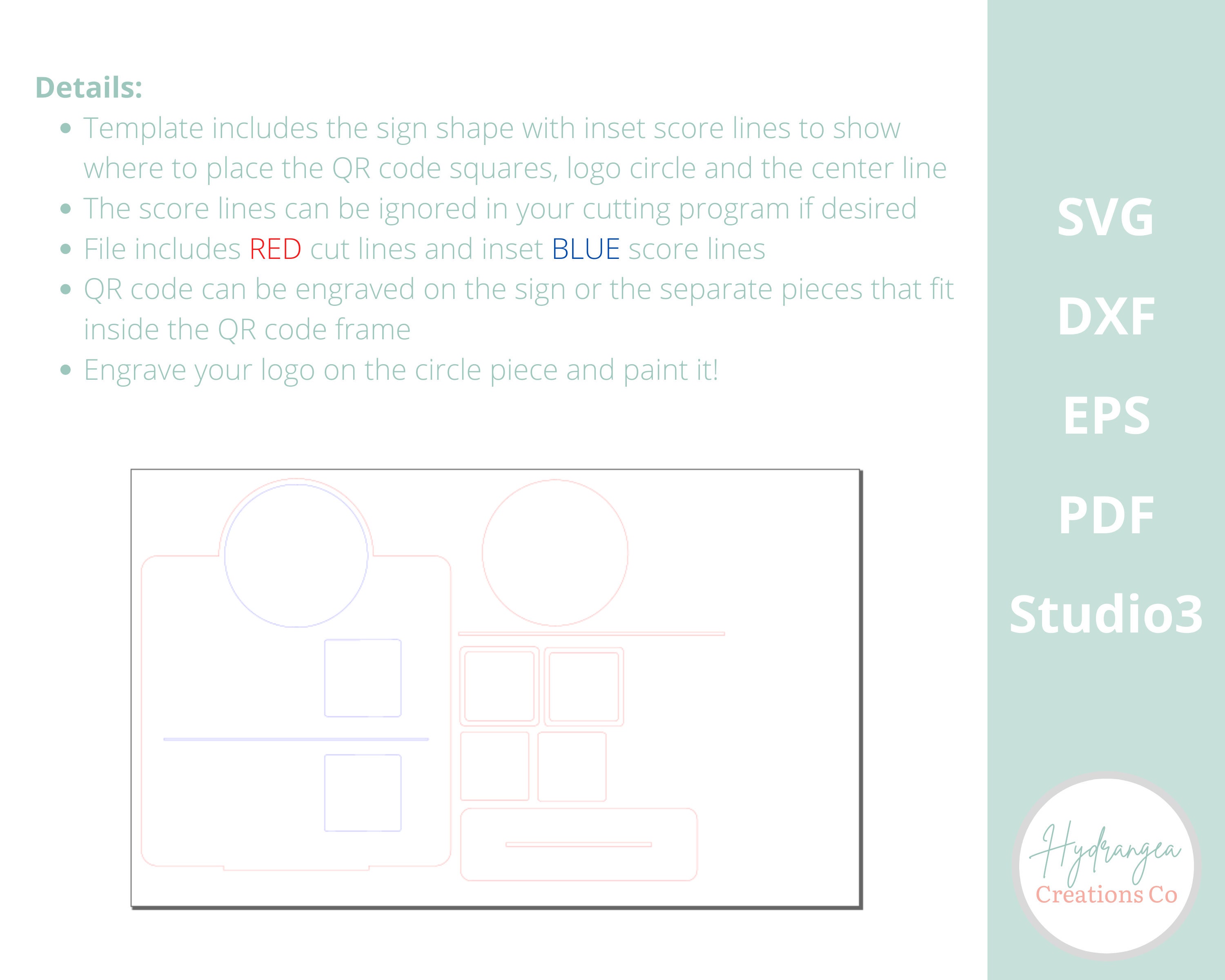 Multi QR Code Business Sign Template SVG Salon Beauty Sign - Etsy Canada