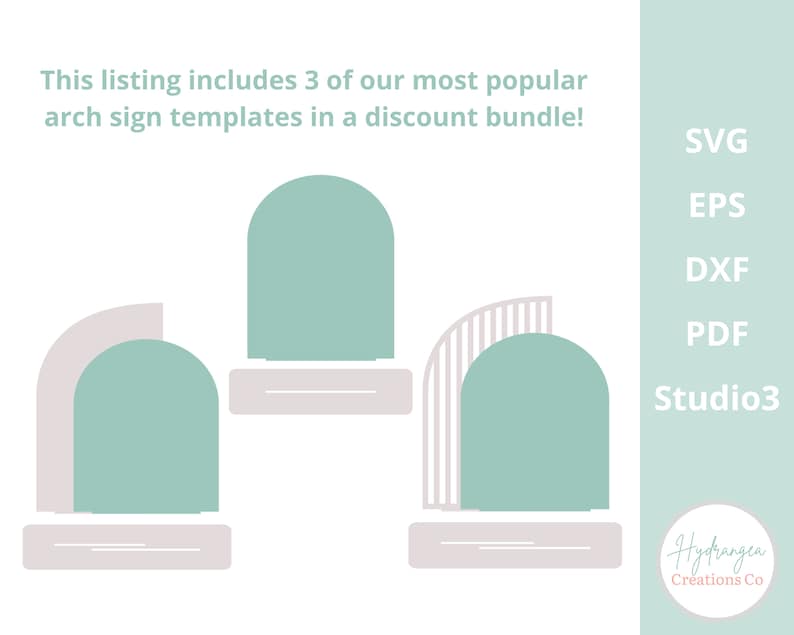Arch Sign Bundle SVG Wedding Template, Social Media, Payment QR Code ...