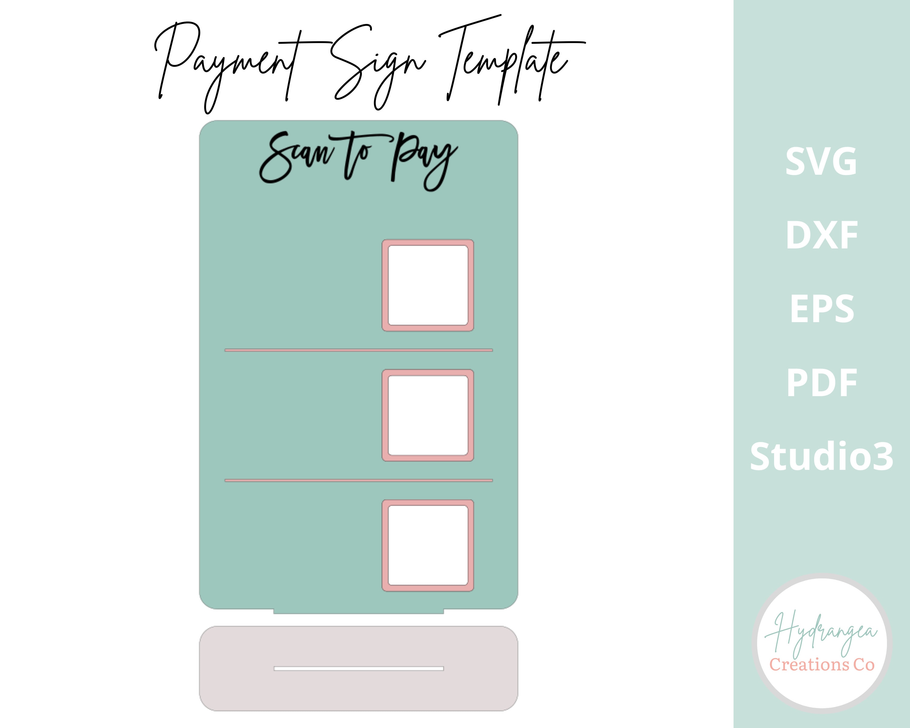 Scan to Pay QR Code Sign Template SVG Venmo Cash App - Etsy Canada