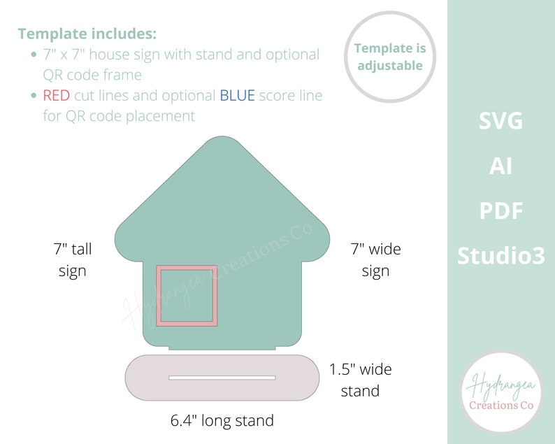 House Sign SVG Realtor Real Estate Wifi Rental QR Code Sign Template ...