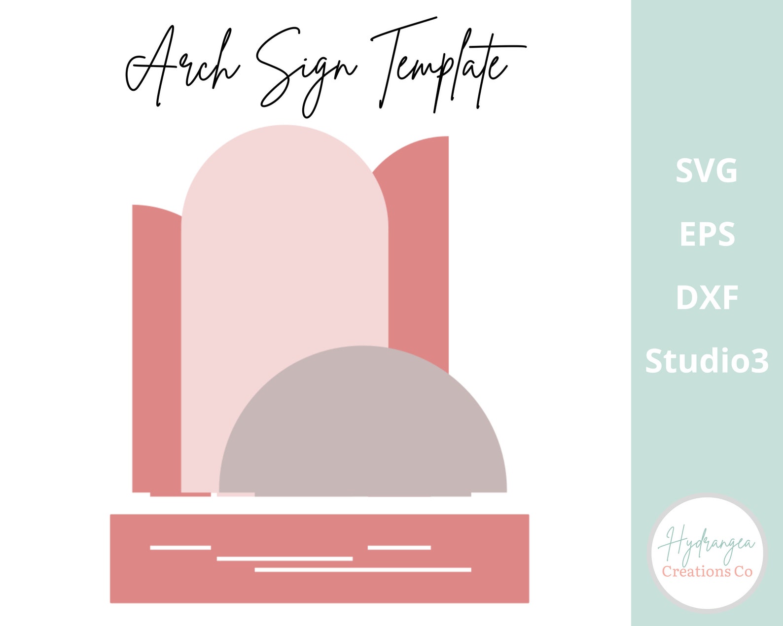 Arch Sign SVG Wedding Template Social Media Sign Half Arch - Etsy