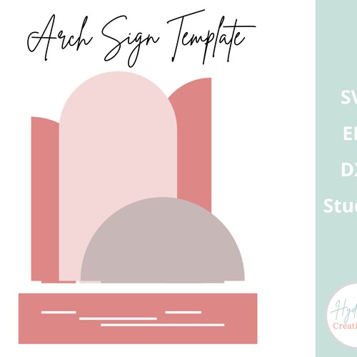 Arch Sign SVG Wedding Template Social Media Sign Half Arch - Etsy Finland