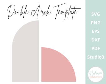 Arch Template Bundle SVG Boho Wedding Chiara Arch Sign Half Arch Double ...