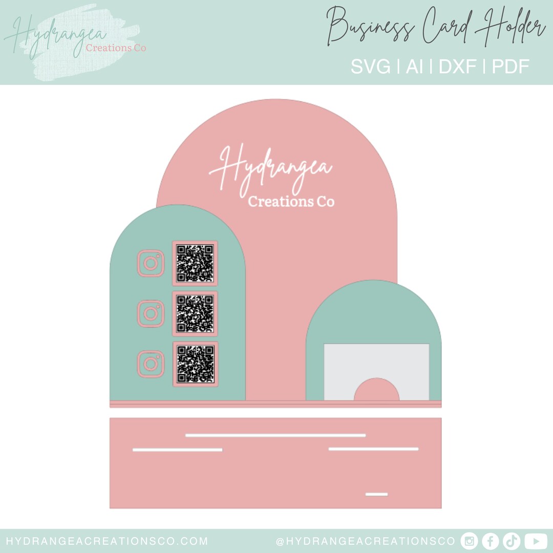 3 QR Code Social Media Sign Acrylic Laser SVG Cut File | Payment Scan ...