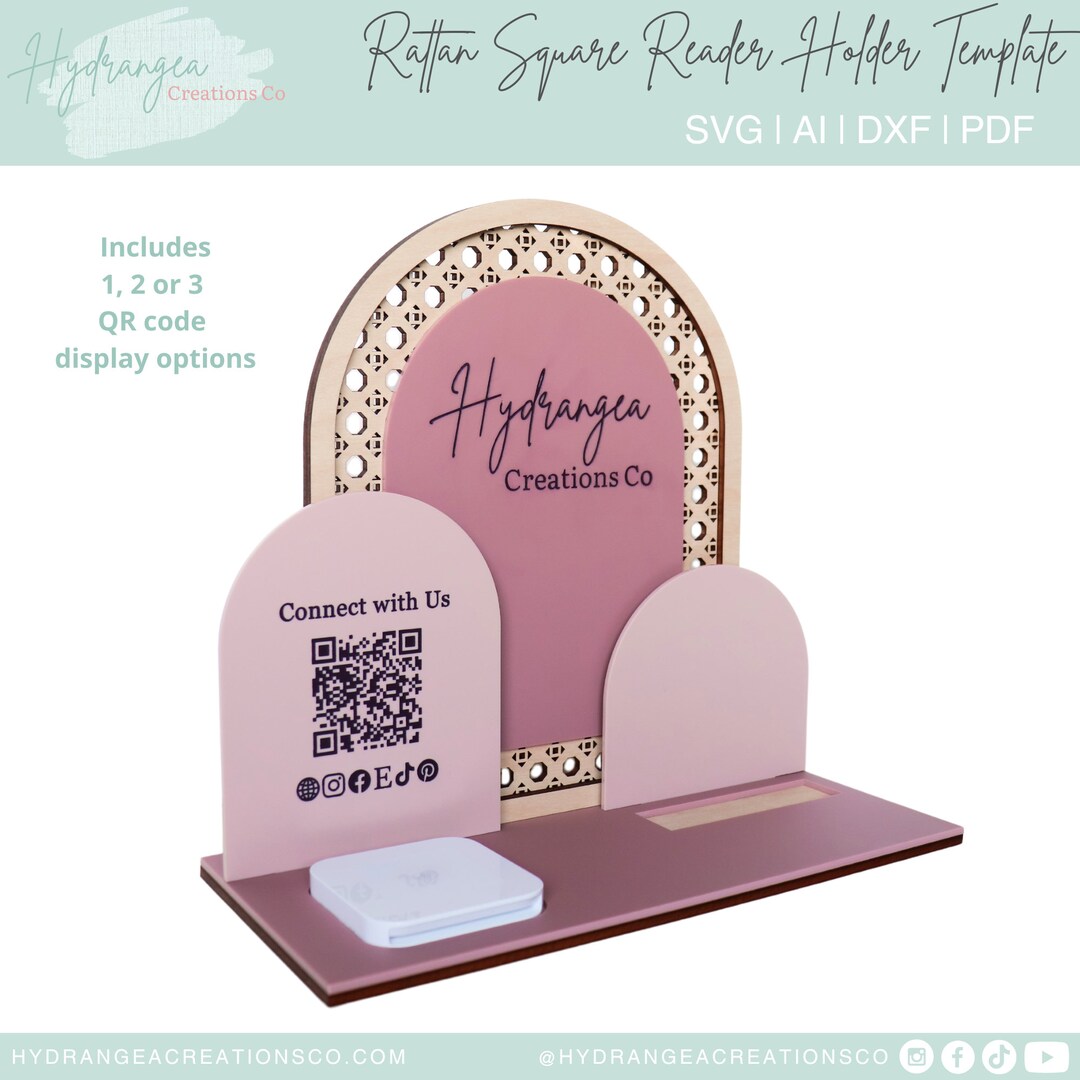 Rattan Scan to Pay Sign Template SVG Payment Method Craft Show Display ...