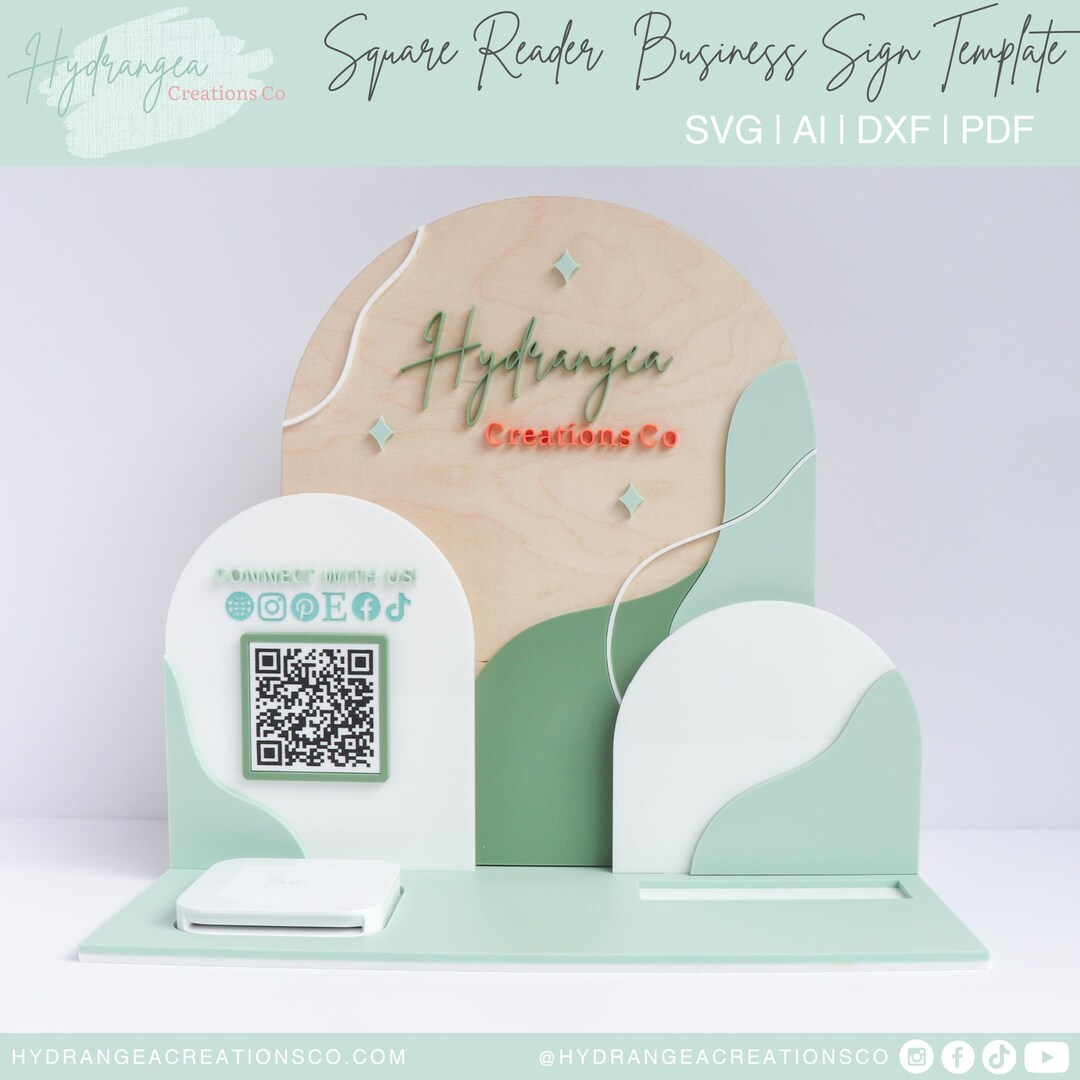 Square Reader Dock Laser File Market Craft Show Display Scan to Pay QR ...