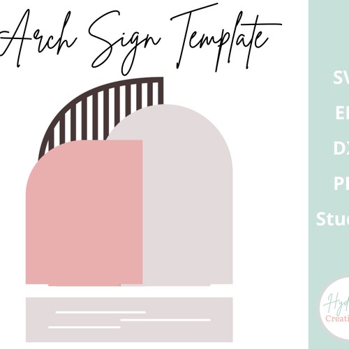 Arch Template Bundle SVG Boho Wedding Chiara Arch Sign Half - Etsy