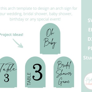 Arch Table Numbers SVG Wedding Table Decor - Acrylic Wood Template ...