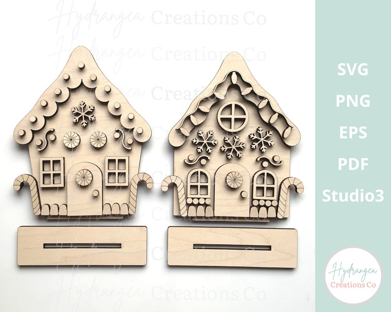 Gingerbread House Kit SVG DIY Glowforge Laser Cut File Cricut Digital ...