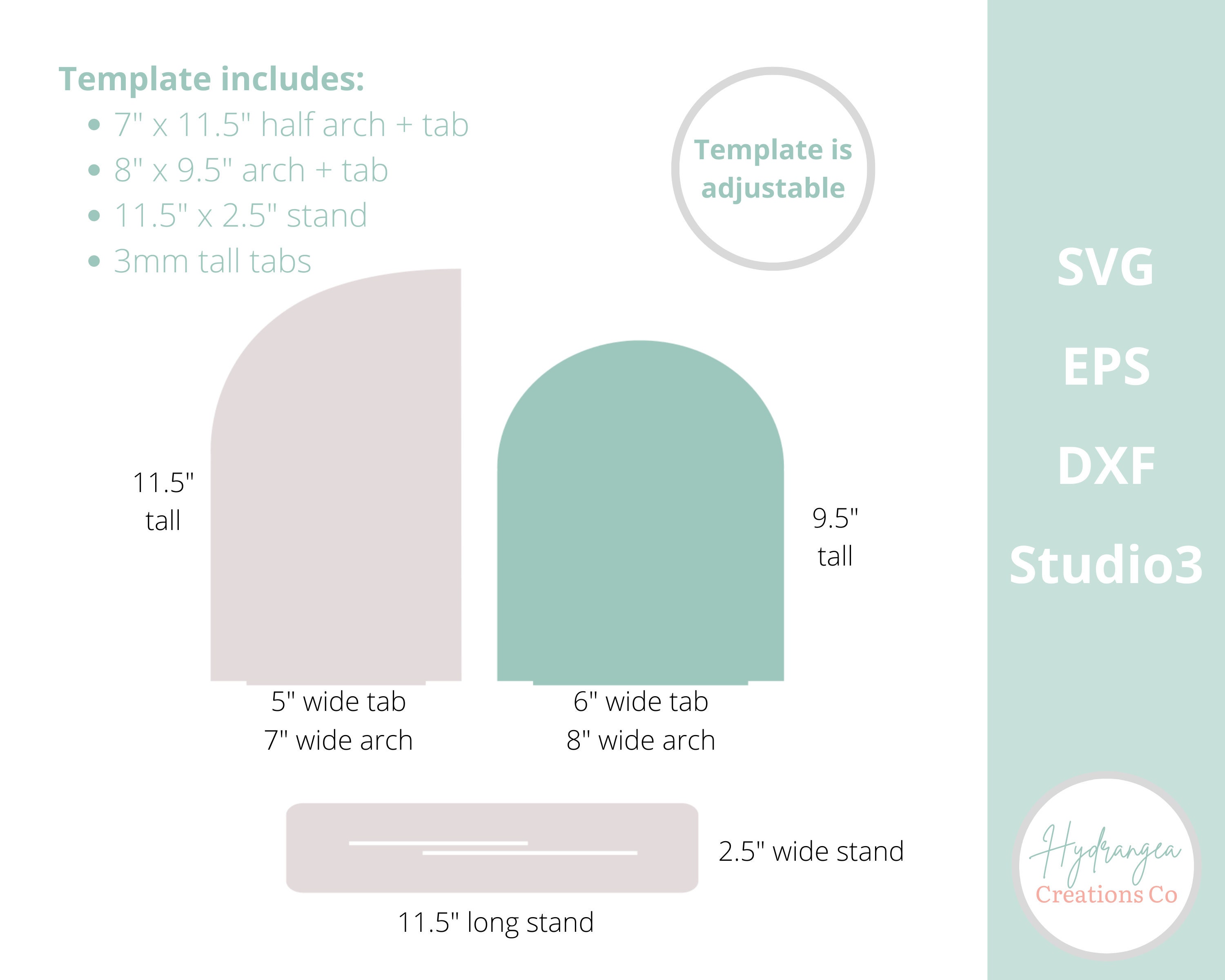 Arch Sign SVG Wedding Template Social Media Sign Half Arch - Etsy