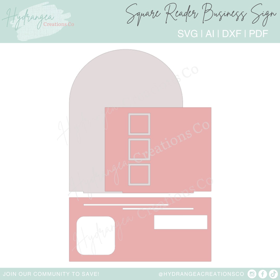 QR Code Square Reader Acrylic Laser File | Social Media Payment Scan to ...