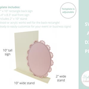Lace Rectangle Sign Template SVG Signage | Signature Drink Sign ...