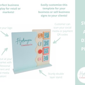 4 QR Code Wavy Business Sign Laser SVG Cut File | Payment Scan to Pay ...