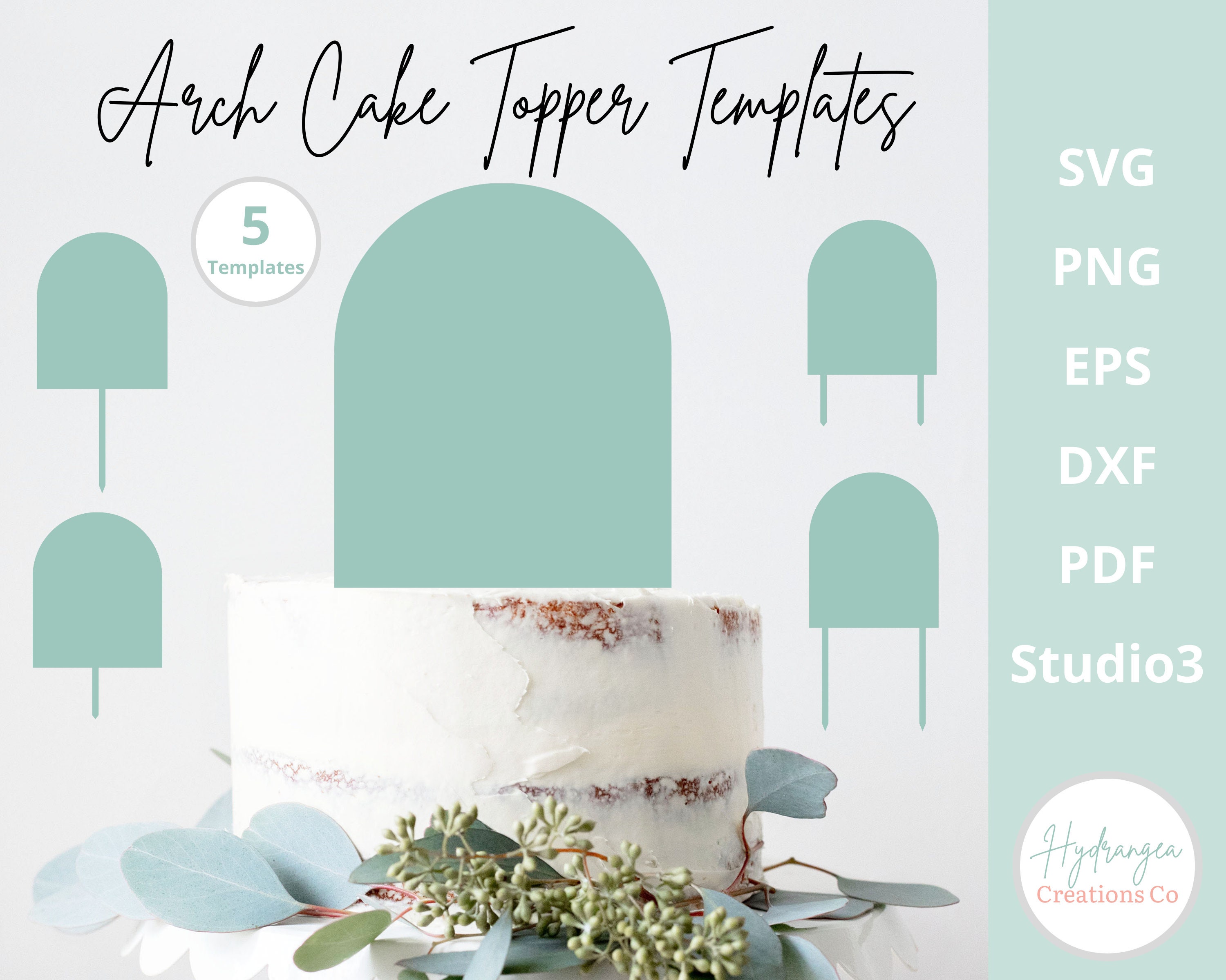 Arch Cake Topper Template SVG Boho Wedding Baby Bridal - Etsy