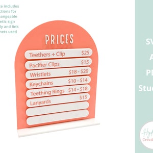 Magnetic Interchangeable Pricing Flavor Product Sign Laser File ...