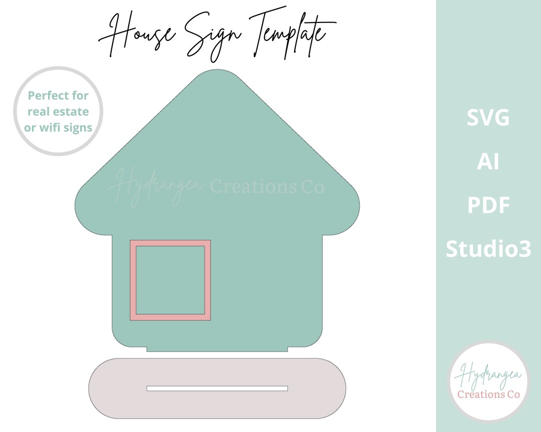 House Sign SVG Realtor Real Estate Wifi Rental QR Code Sign Template ...