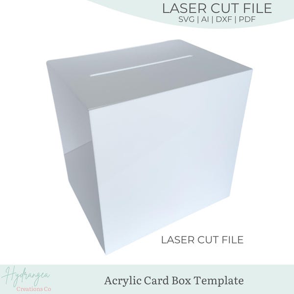 Acrylic Card Box Cut File - Etsy