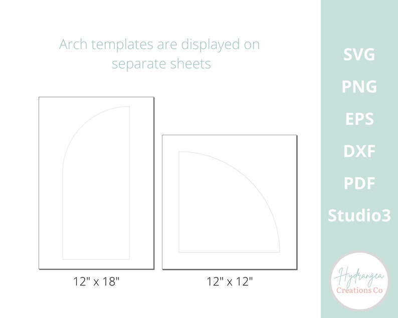 Double Arch Template SVG Boho Wedding Chiara Arch Sign Half - Etsy