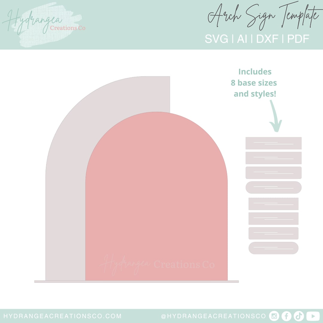 Arch Sign Template SVG Wedding Signage | Signature Drink Bar Menu ...