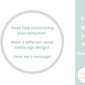 Multi QR Code Business Sign Template SVG Salon Beauty Sign | Instagram ...