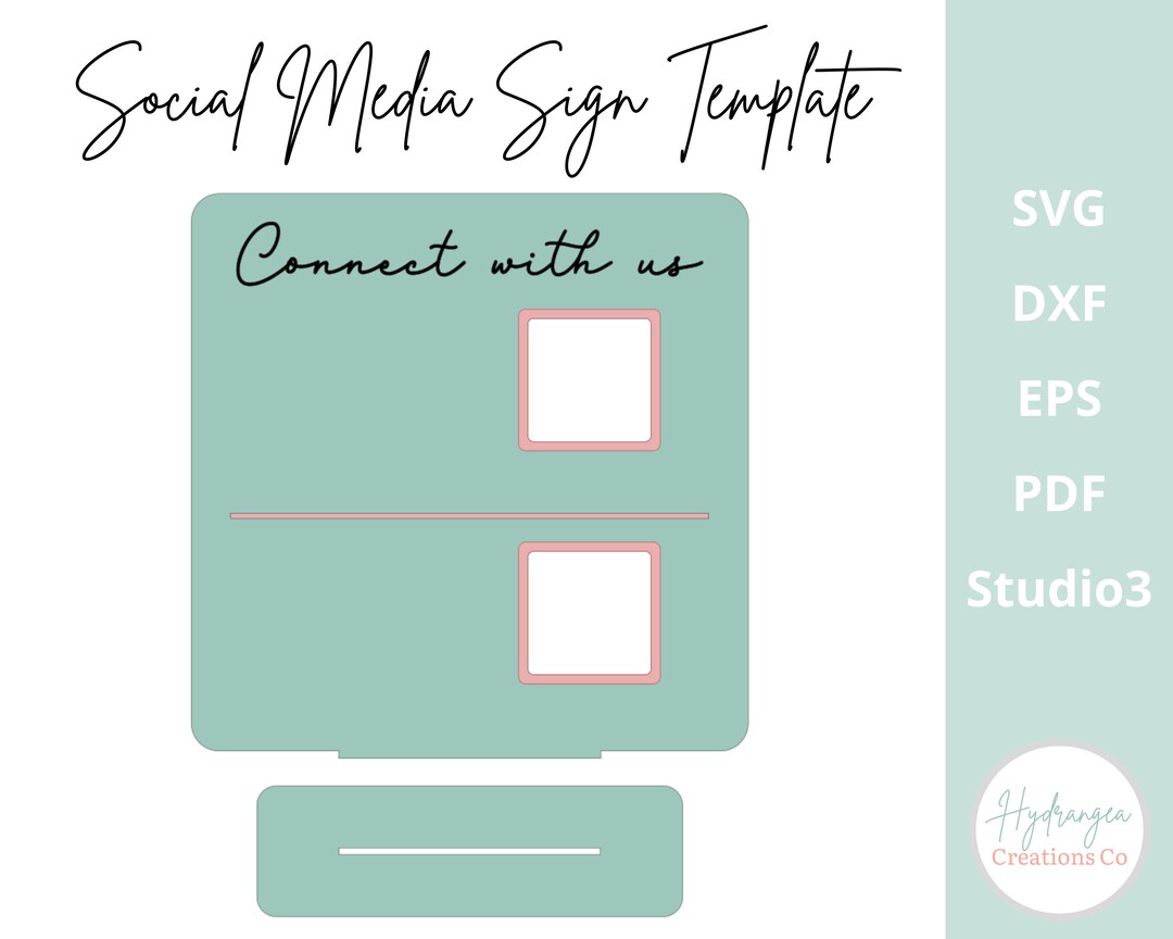 Social Media Sign Template SVG | Craft Fair Vendor Market Pop up Shop ...