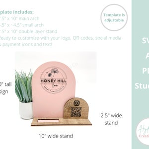 Business Card Holder QR Code Social Media Payment Sign Laser SVG File ...