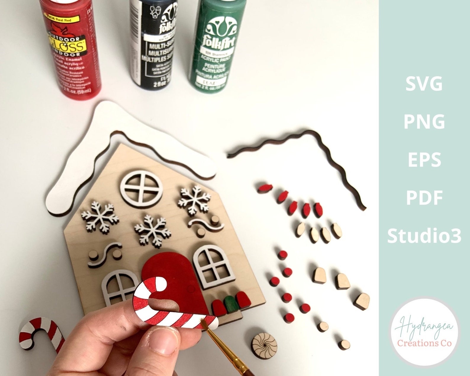 Gingerbread House Kit SVG DIY Glowforge Laser Cut File Cricut - Etsy