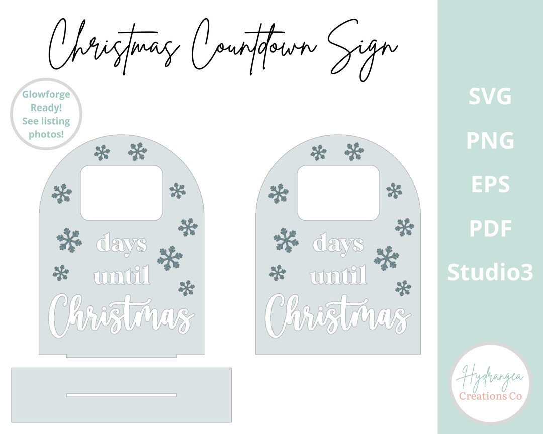 Christmas Countdown Sign SVG Days Until Christmas, Sleeps Til Santa ...